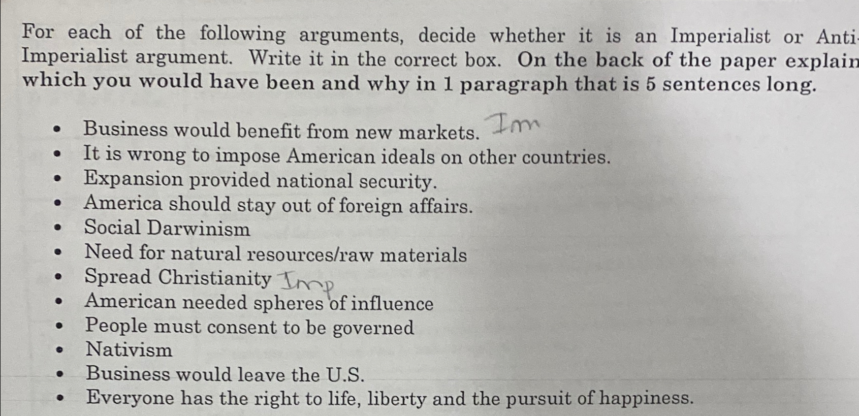Solved For each of the following arguments, decide whether | Chegg.com