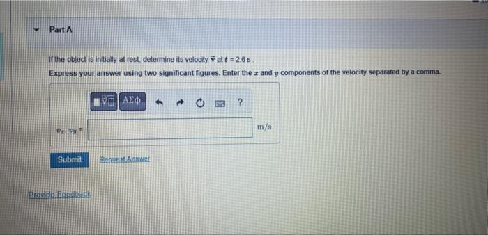 Solved A 2.9 kg object has the following two forces acting | Chegg.com