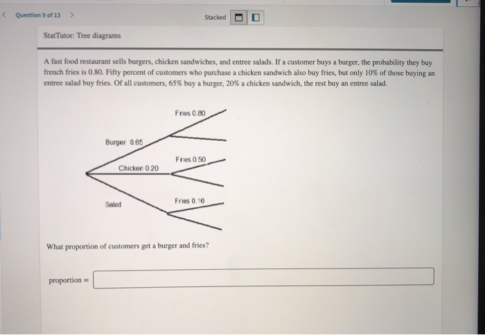 Solved Stacked StarTutor: Tree diagrams | Chegg.com