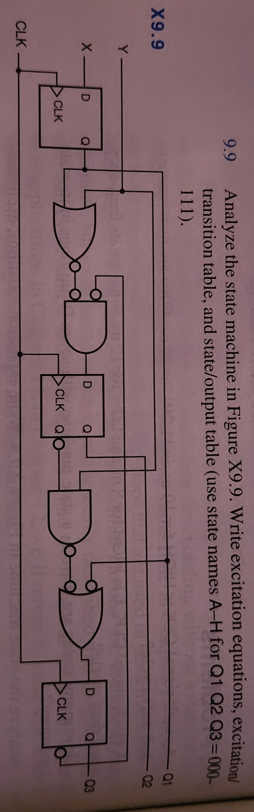 Solved 9.9 ﻿Analyze the state machine in Figure X9.9. ﻿Write | Chegg.com