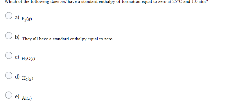 Which of ﻿the following does not have a standard | Chegg.com