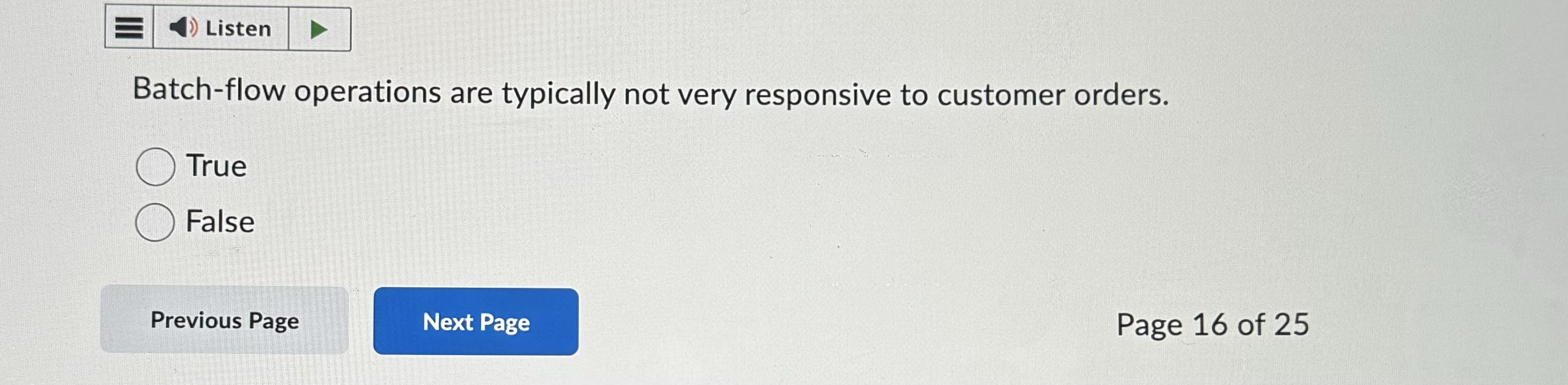 Solved Batch-flow operations are typically not very | Chegg.com