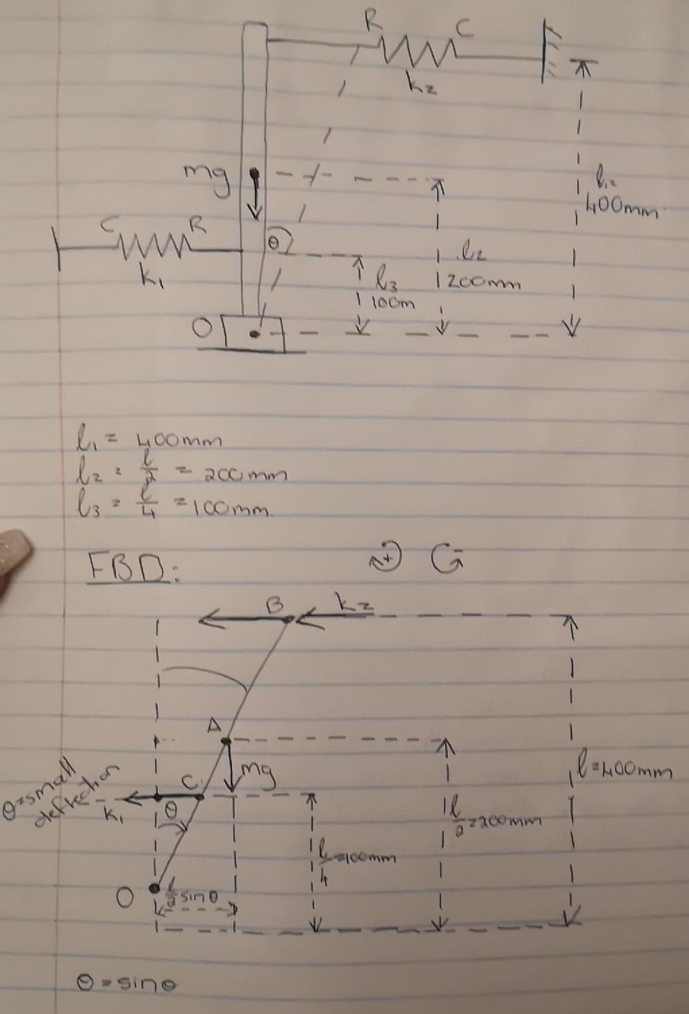 Solved A uniform rigid bar of mass 5 kg is pivoted at point | Chegg.com