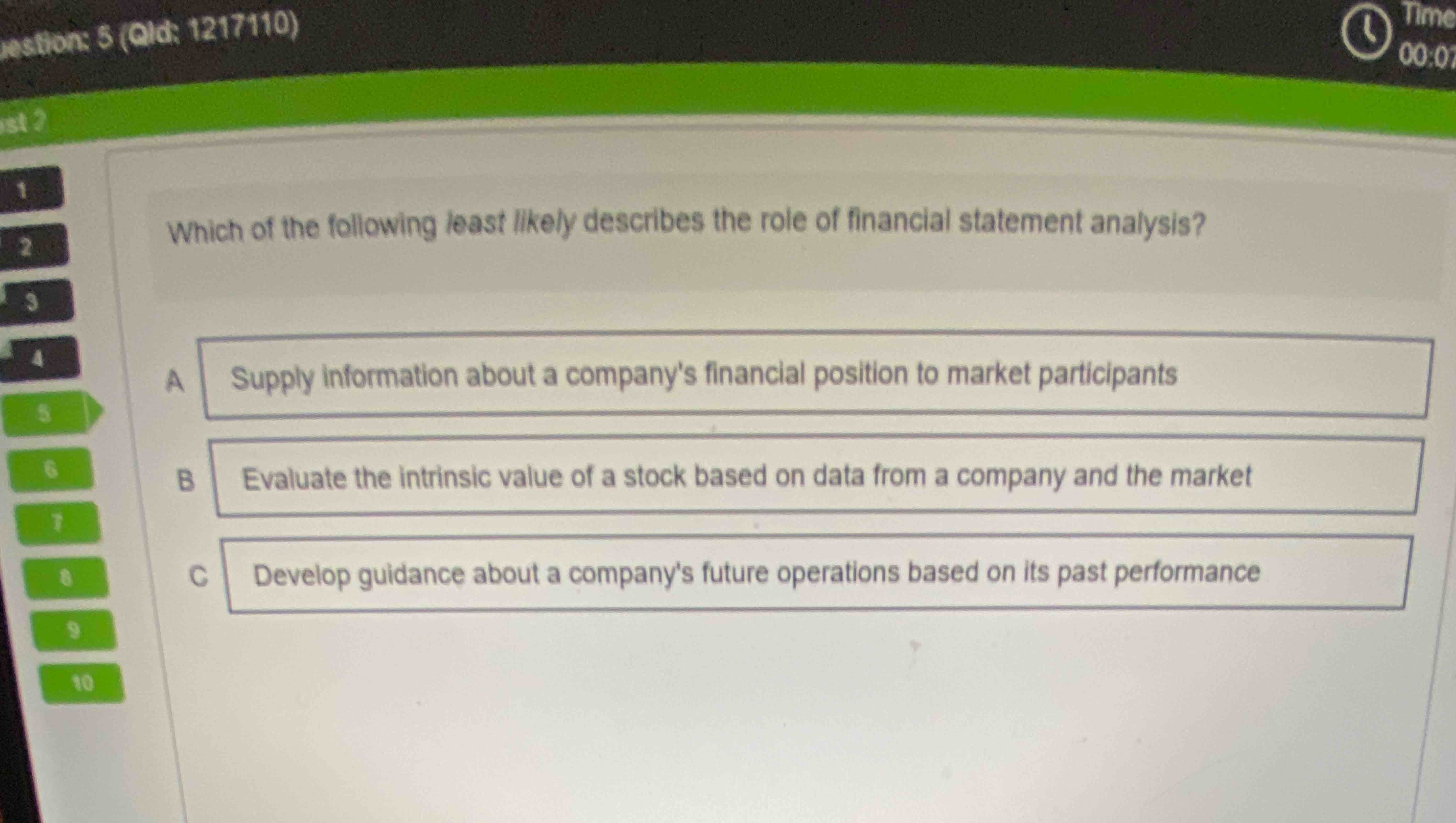 Solved Which of the following least likely describes the | Chegg.com