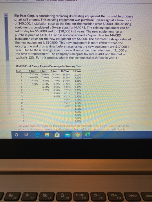 Solved Big-Pear Corp. is considering replacing its existing | Chegg.com