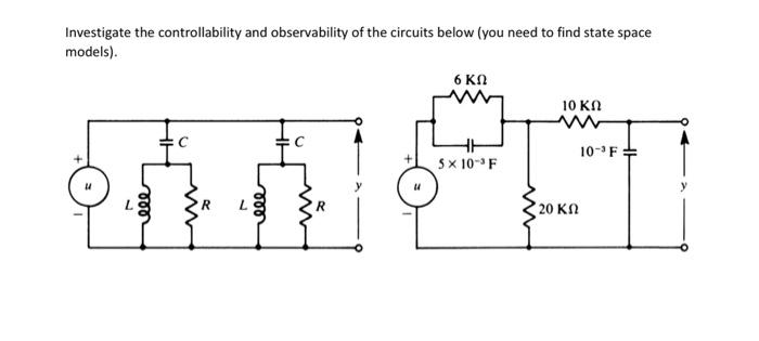 Solved Investigate the controllability and observability of | Chegg.com Solved Investigate the controllability and observability of | Chegg.com