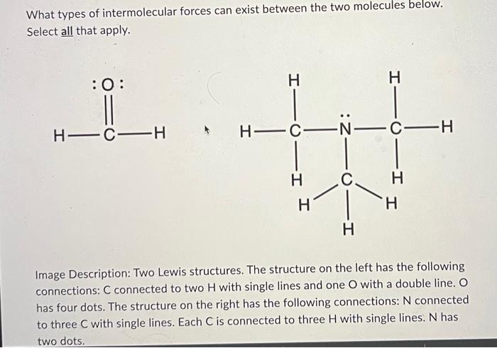 Solved London dispersion forces Dipole-dipole interactions | Chegg.com
