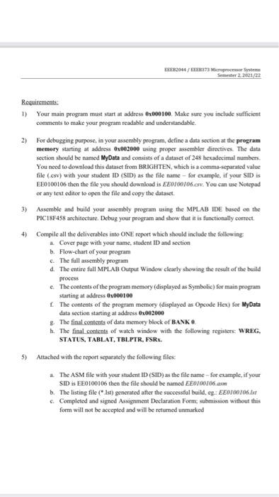 Solved EEE 2014 / BERMIS Semester 2.2021/22 EEEB2044/EEEB373 | Chegg.com