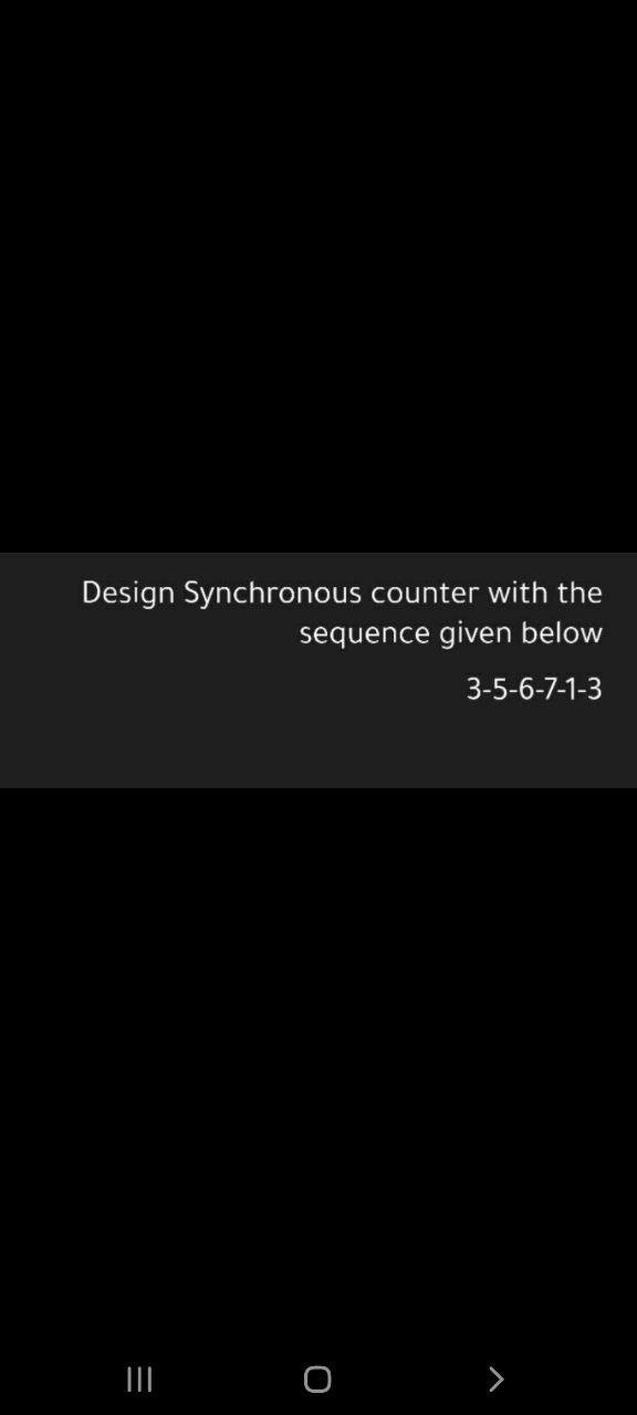 Solved Design Synchronous counter with the sequence given | Chegg.com