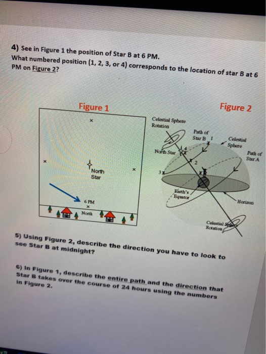 Solved Celestial orientation Exercise 3 1) Imagine standing | Chegg.com