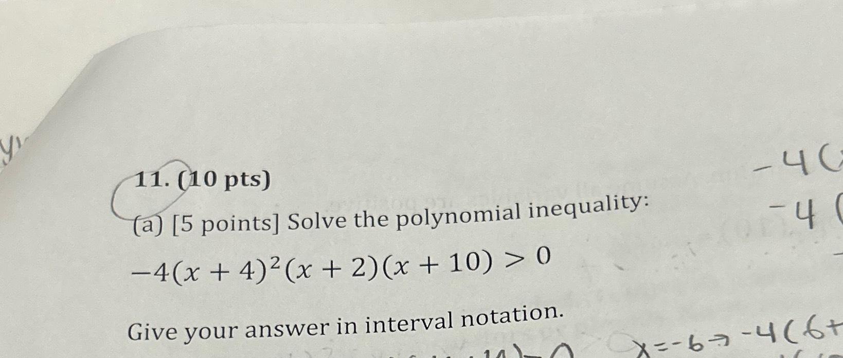 Solved (10 ﻿pts)(a) [5 ﻿points] ﻿Solve the polynomial | Chegg.com