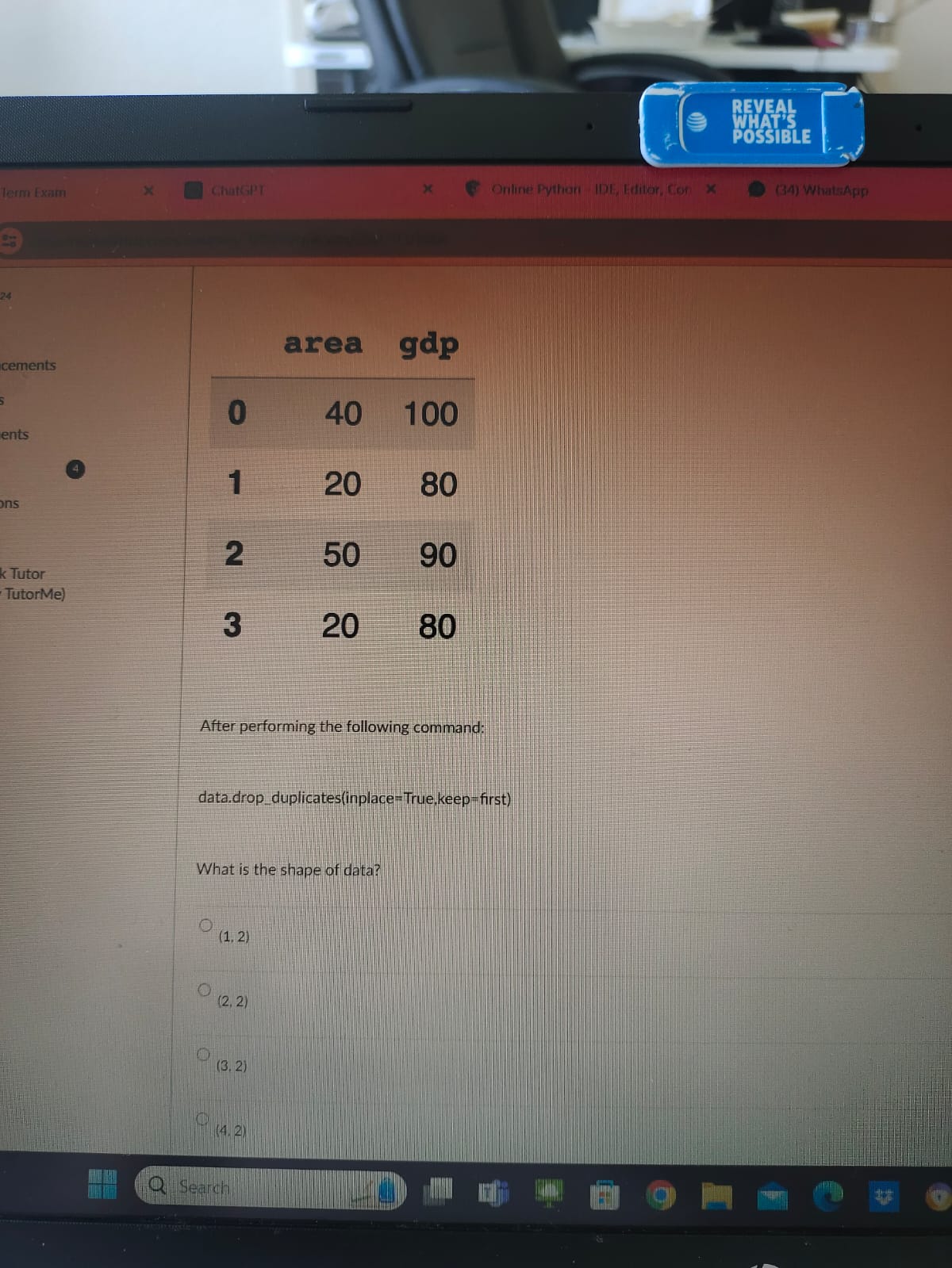 Solved After performing the following | Chegg.com