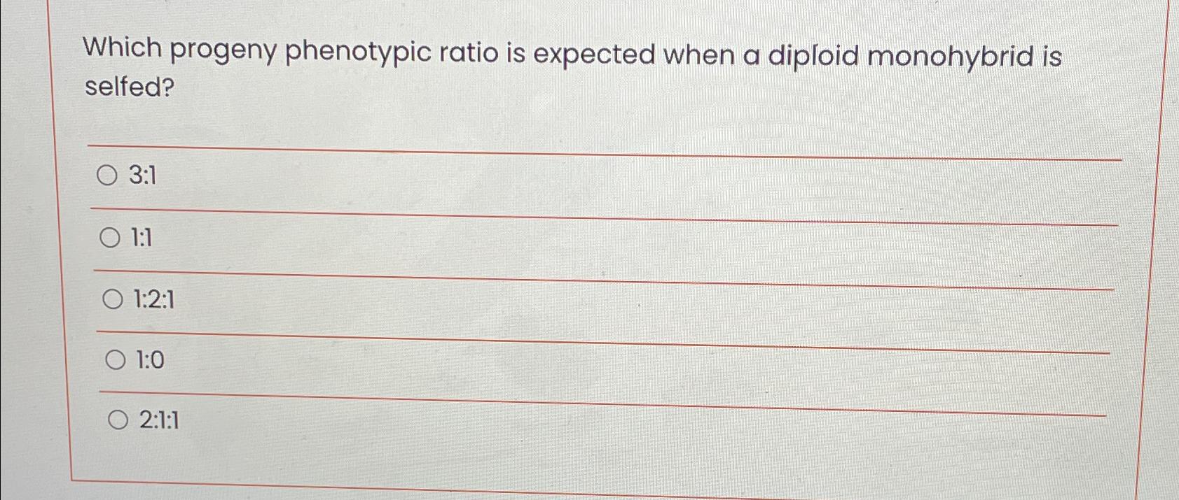 Solved Which progeny phenotypic ratio is expected when a | Chegg.com Solved Which progeny phenotypic ratio is expected when a | Chegg.com