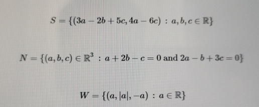 Solved For each of the sets below determine if it is a | Chegg.com