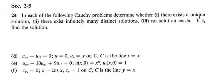 Solved 24 In each of the following Cauchy problems determine | Chegg.com