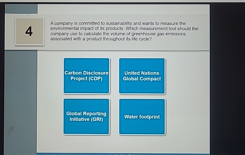 Solved 4A company is committed to sustainability and wants | Chegg.com