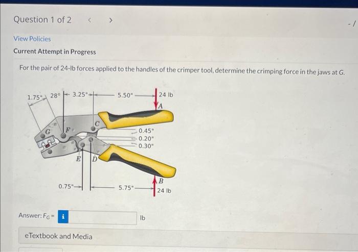 Solved For the pair of 24-lb forces applied to the handles | Chegg.com