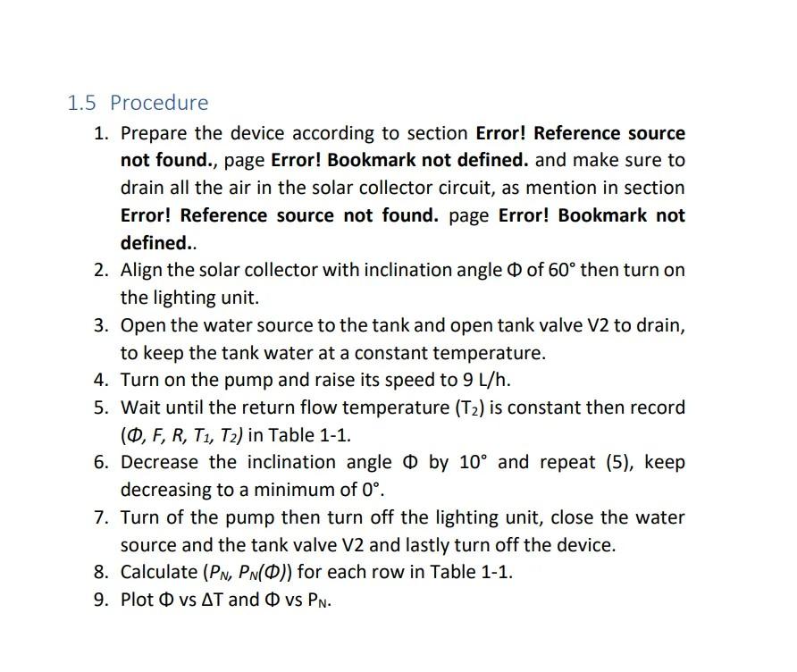 Solved 1. Prepare the device according to section Error! | Chegg.com
