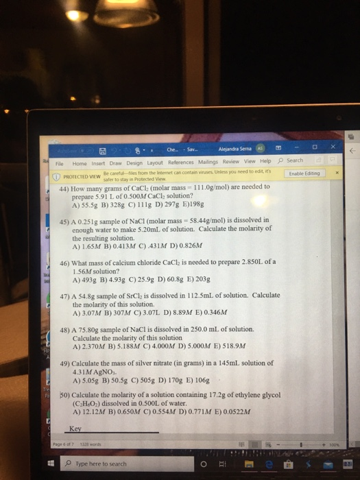Solved X - O Search Editing X 8. Che Sav A ljandra Serna AS | Chegg.com