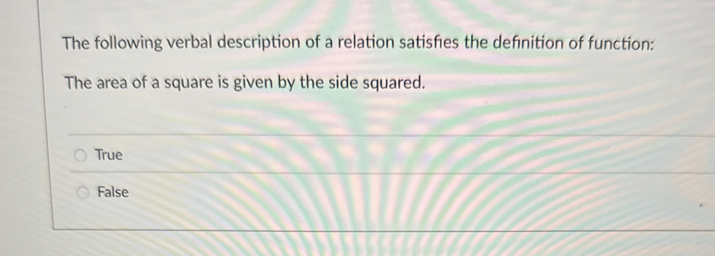 Solved The following verbal description of a relation | Chegg.com