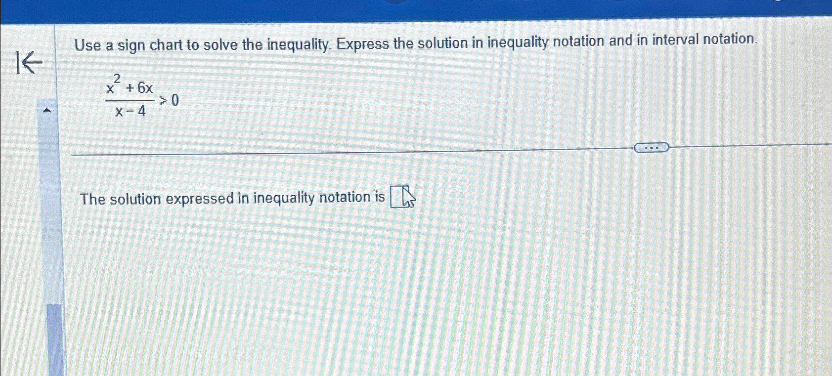 Solved Use a sign chart to solve the inequality. Express the | Chegg.com