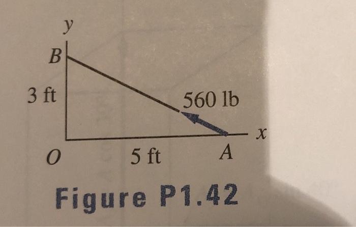 Solved 1.42 determine the rectangular components of the 560 | Chegg.com