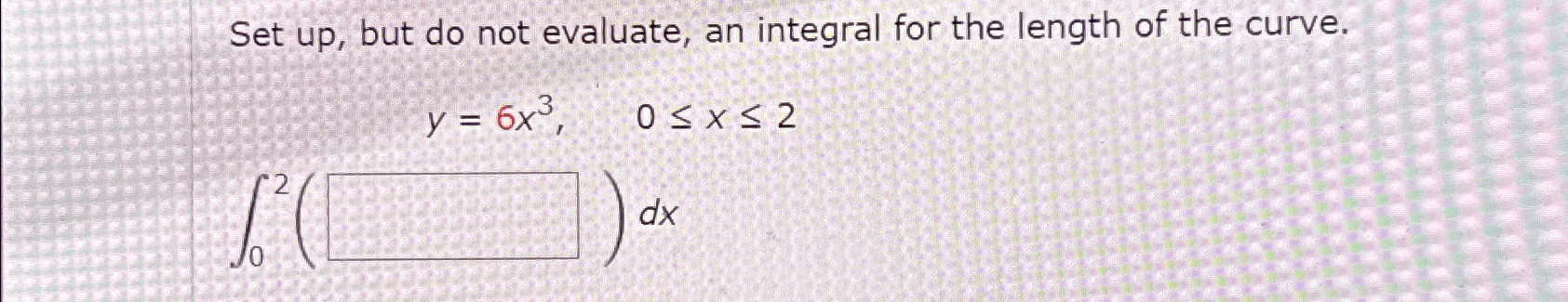 Solved Set up, ﻿but do not evaluate, an integral for the | Chegg.com