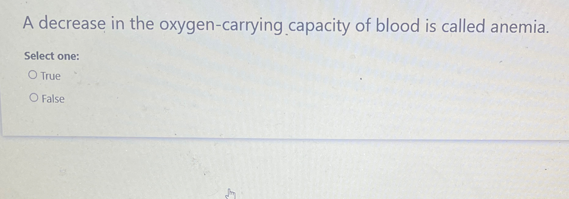 Solved A decrease in the oxygen-carrying capacity of blood | Chegg.com