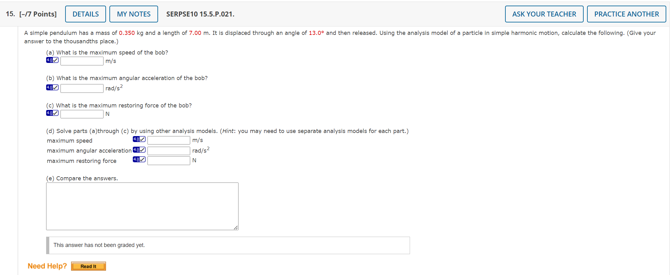 Solved answer to the thousandths place.)(a) ﻿What is the | Chegg.com
