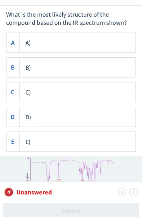 Solved What is the most likely structure of the compound | Chegg.com