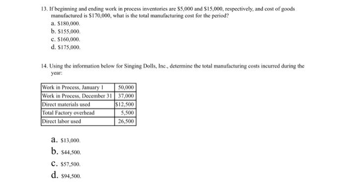 Solved TMC questions. please explain steps used. | Chegg.com