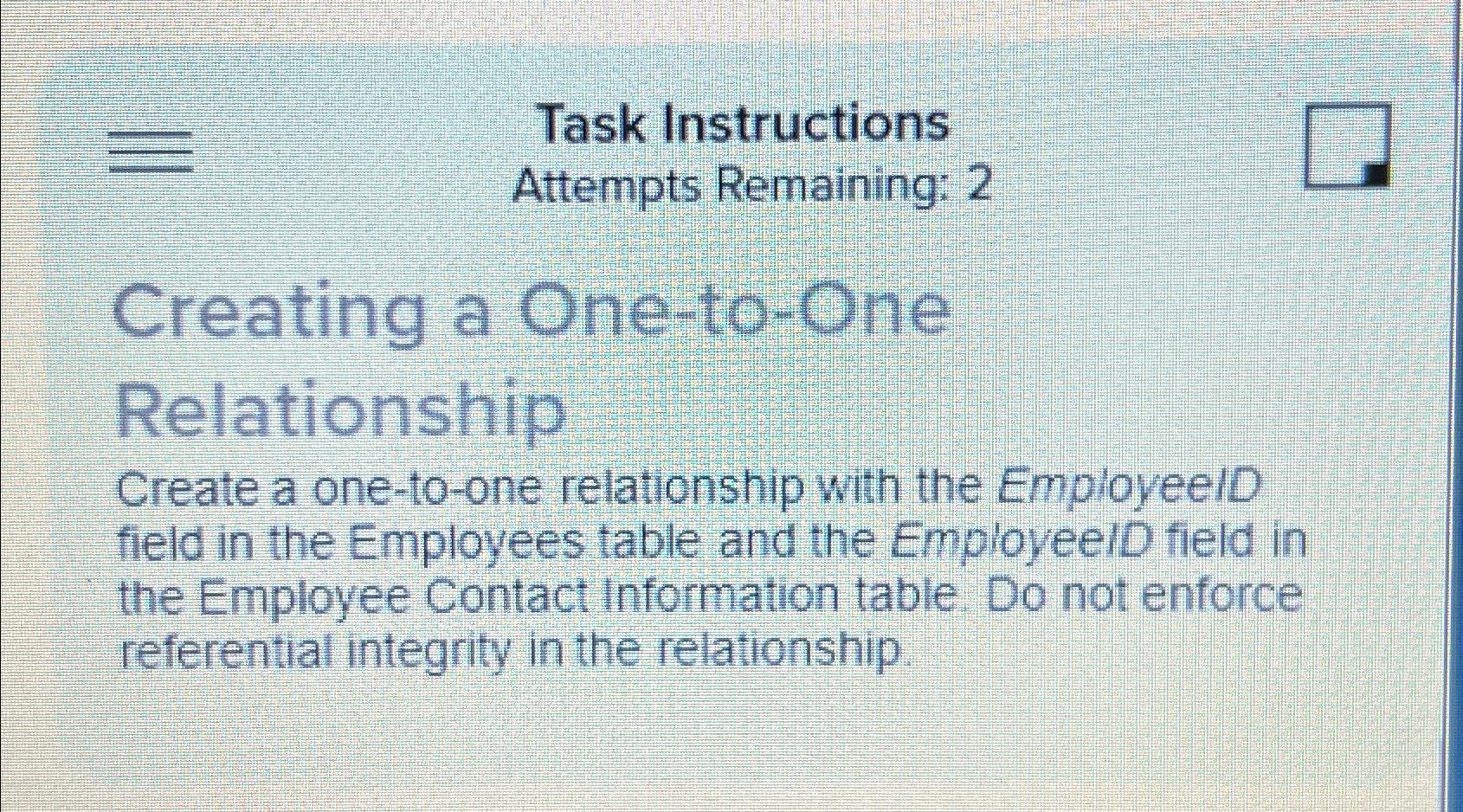 Solved -=, ﻿Task Instructions Attempts Remaining: 2reating a | Chegg.com