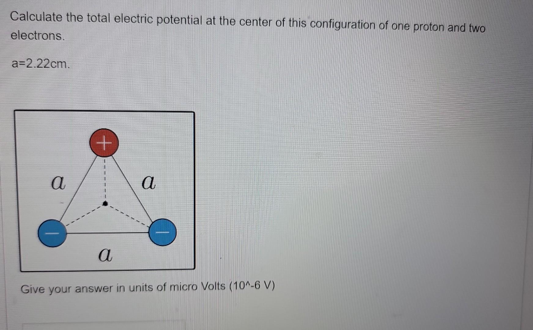 Solved Calculate the total electric potential at the center | Chegg.com