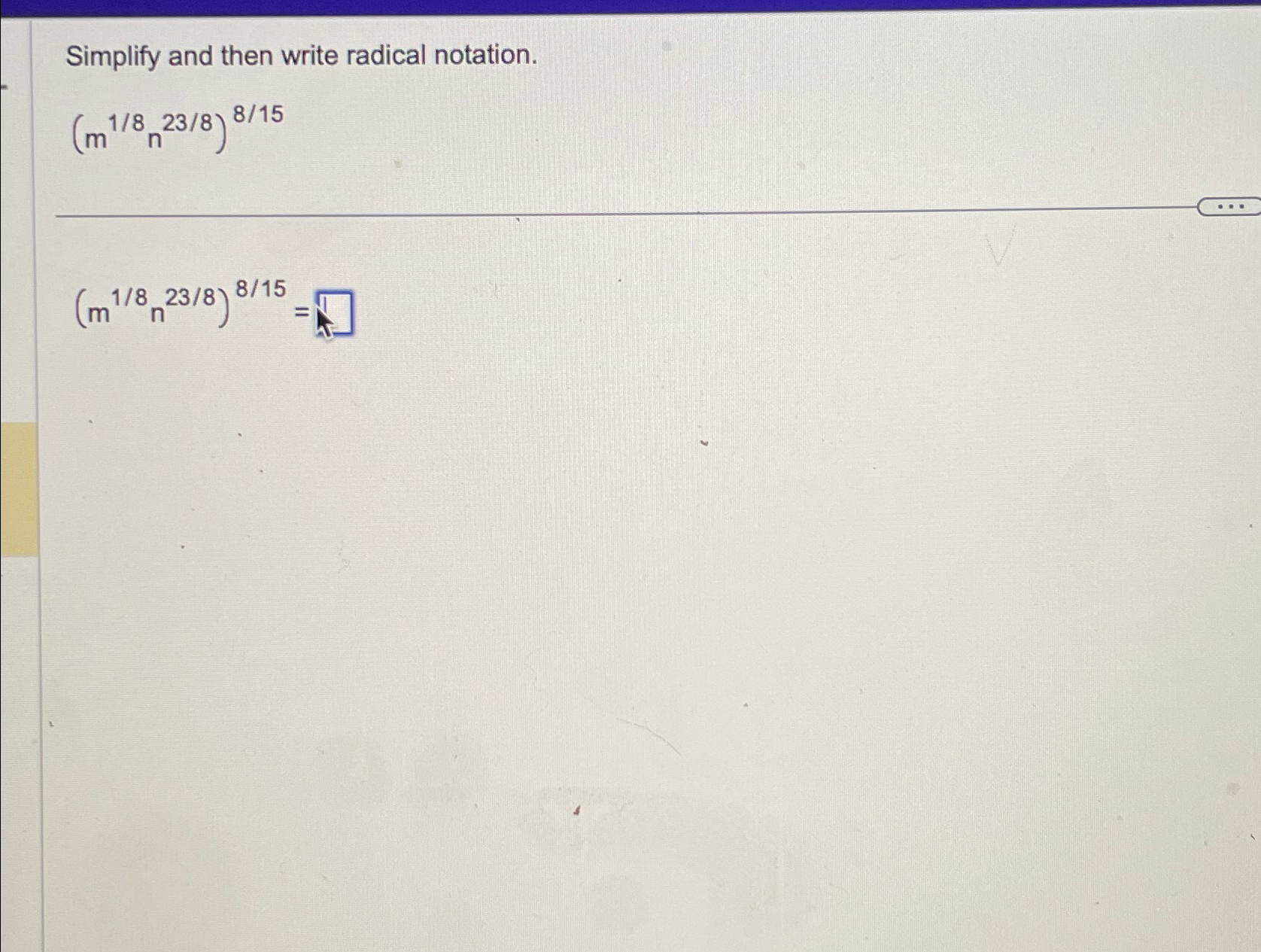 Solved Simplify and then write radical | Chegg.com