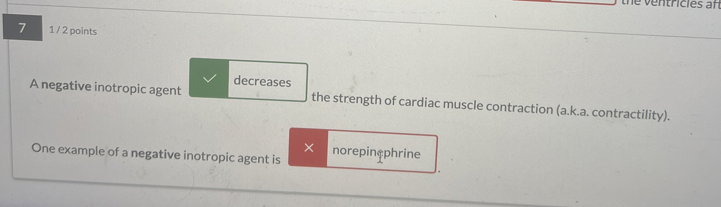 Solved 712 ﻿pointsA negative inotropic agent the strength of | Chegg.com
