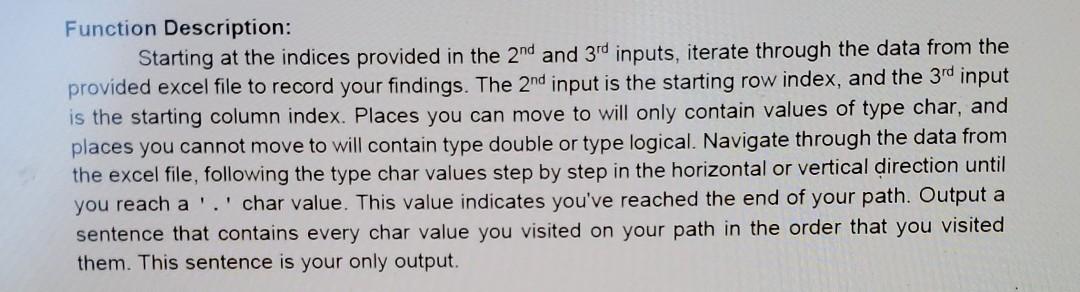 Function Name: bigMilk Inputs: 1. (char) The filename | Chegg.com