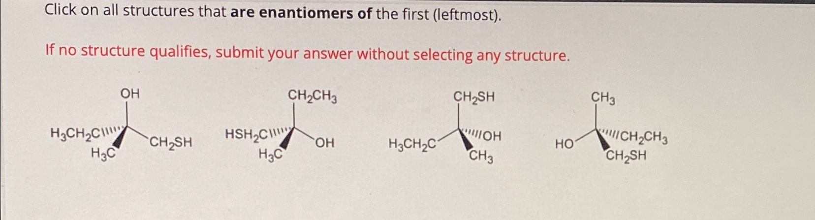 Solved Click on all structures that are enantiomers of the | Chegg.com
