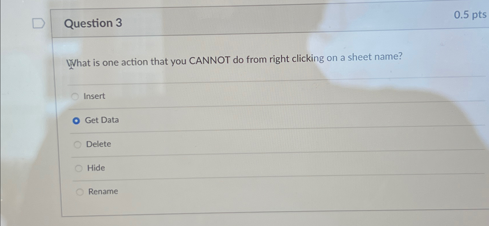 Solved Question 30.5ptsWhat is one action that you CANNOT do | Chegg.com