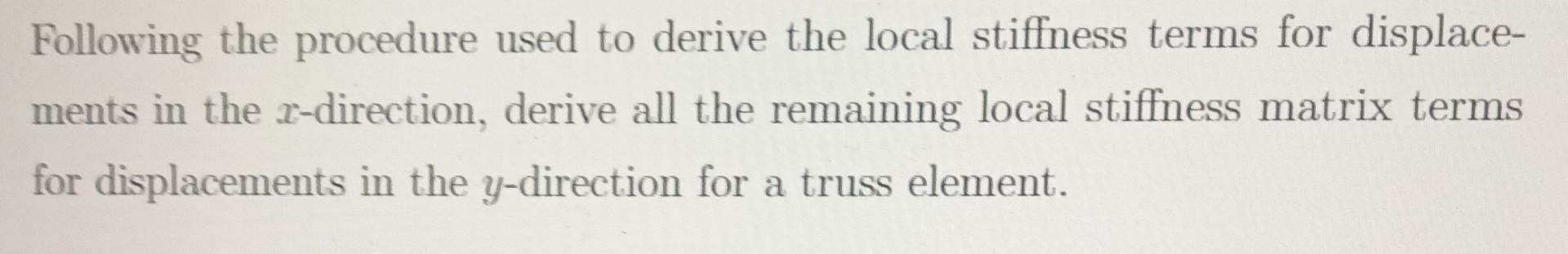 Solved Following the procedure used to derive the local | Chegg.com