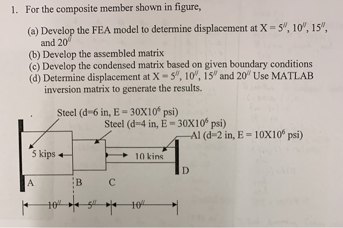 1. For the composite member shown in figure, (a) | Chegg.com