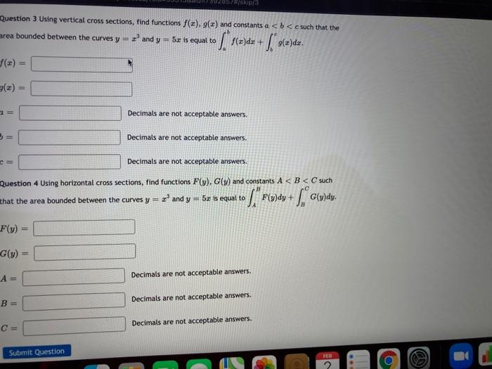 Solved SKIP/3 Question 3 Using vertical cross sections, find | Chegg.com