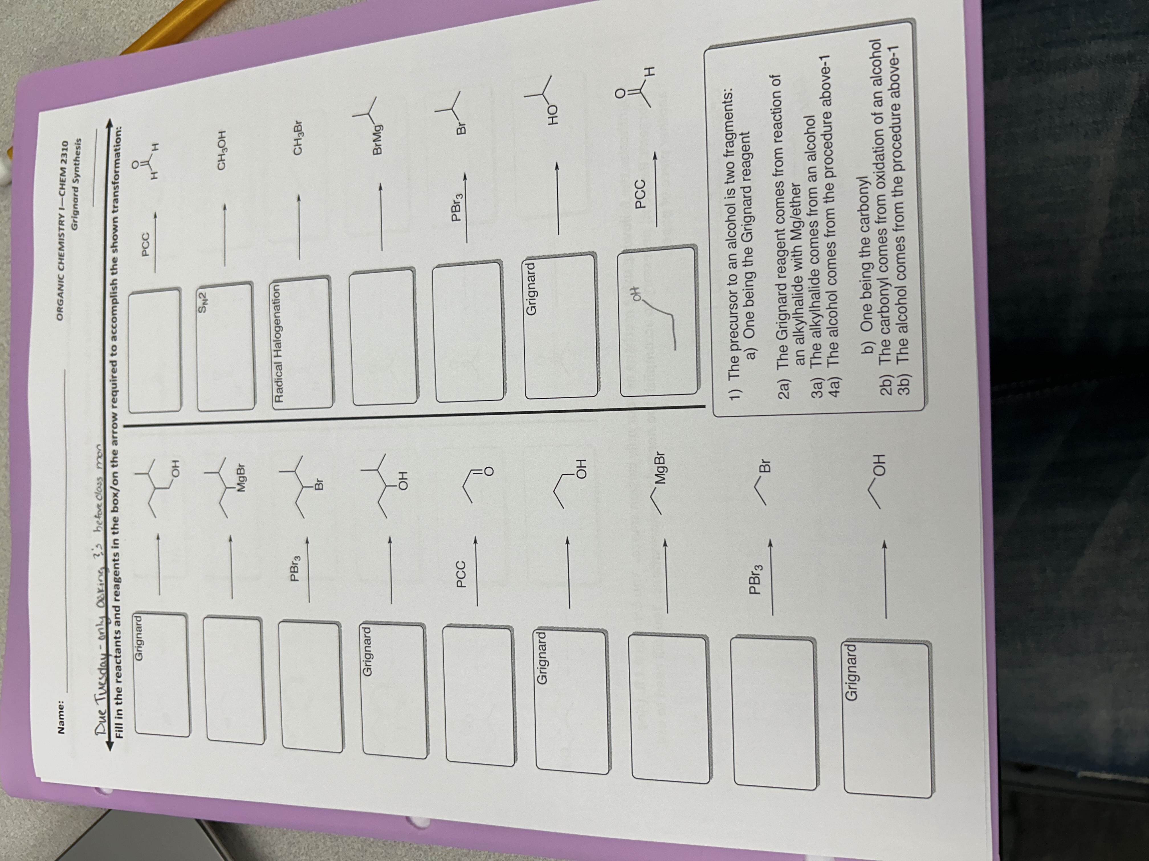 Solved Fill in the reactants and reagents in the box/on the | Chegg.com