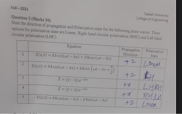 Solved Question 2 (Marks 10) College of Engineering State | Chegg.com Solved Question 2 (Marks 10) College of Engineering State | Chegg.com