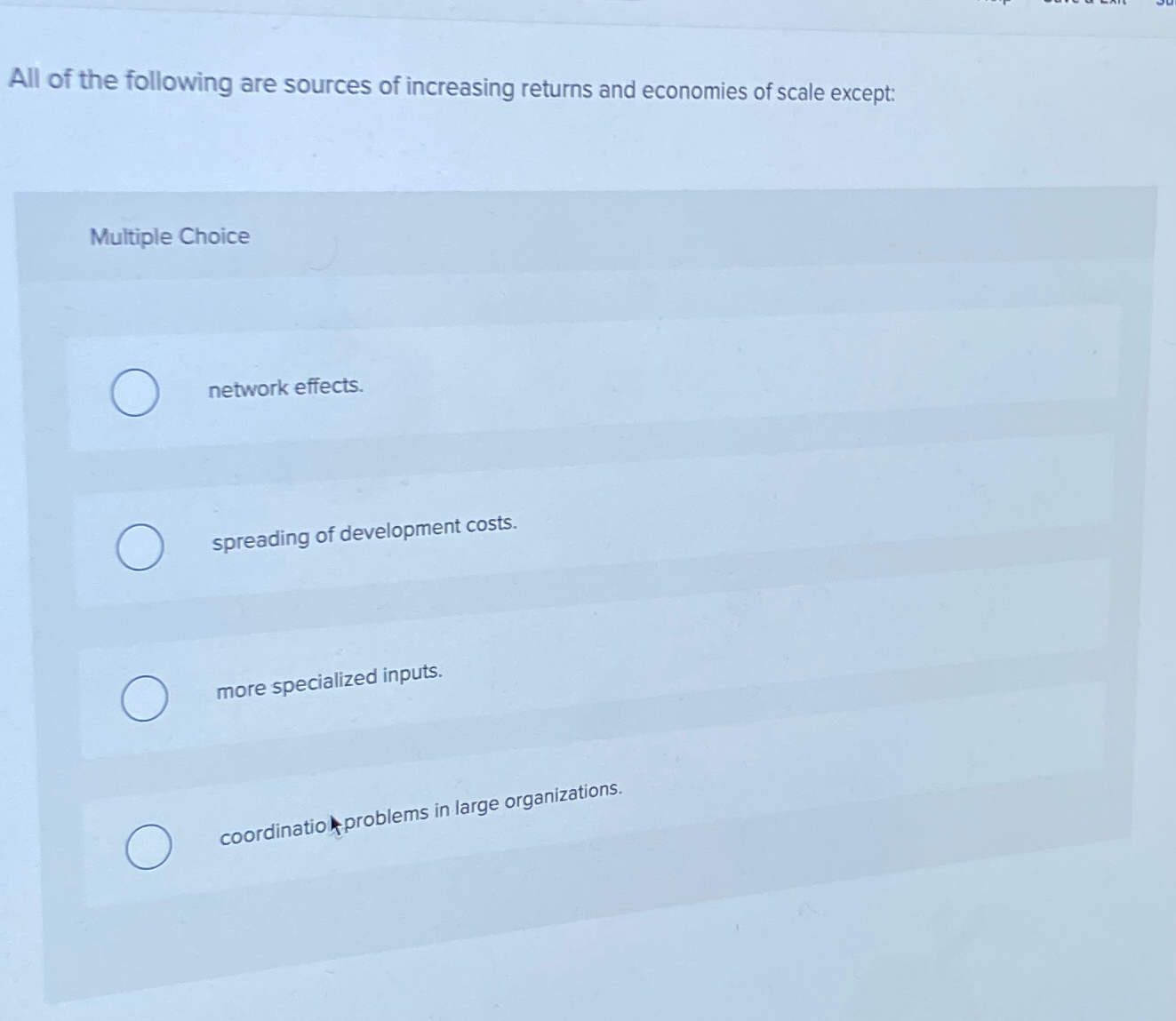 Solved All of the following are sources of increasing | Chegg.com