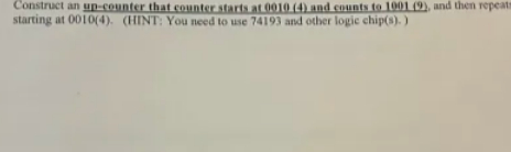 Construct an up-counter that counter starts at | Chegg.com