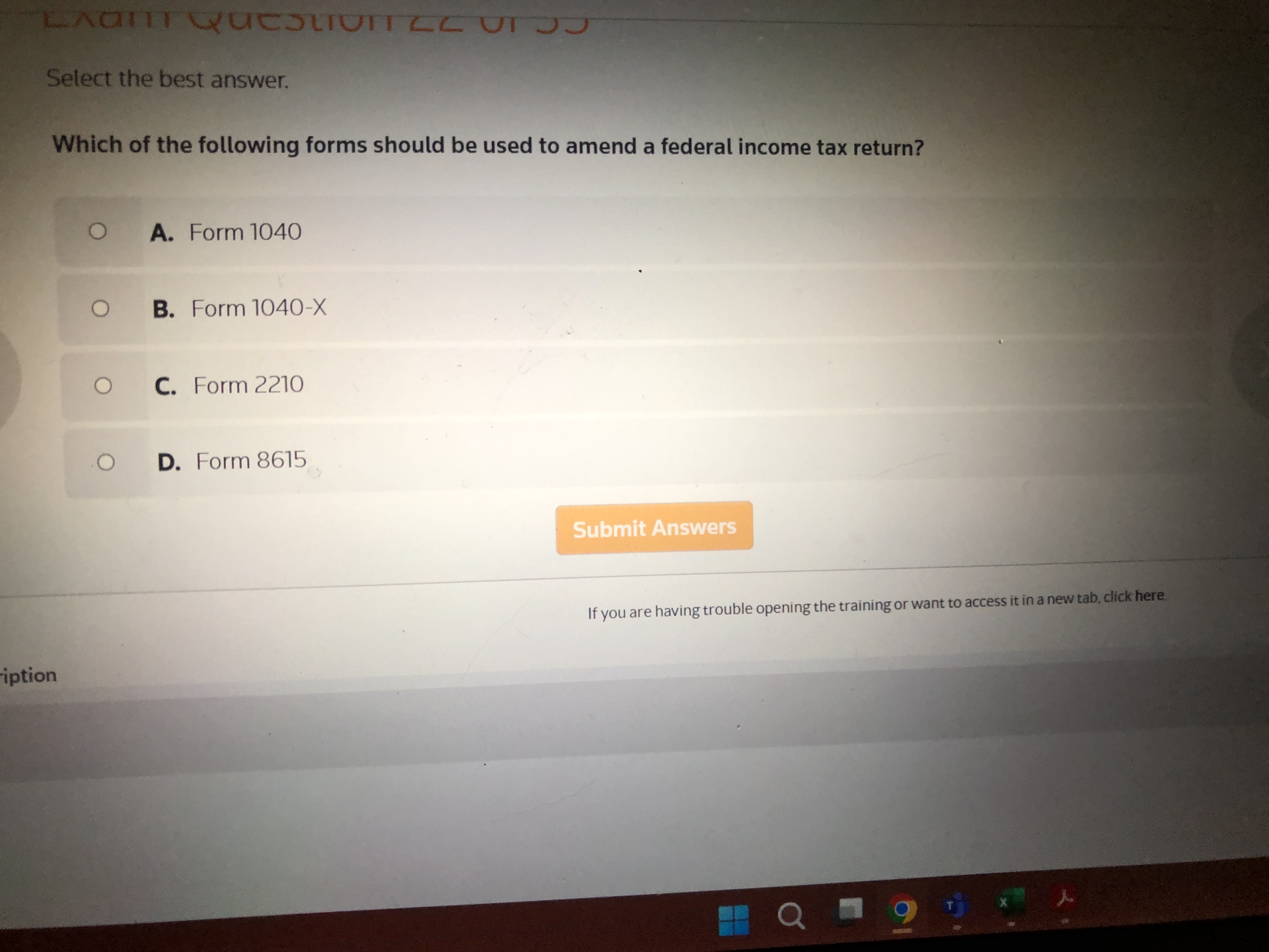 Solved Select the best answer.Which of the following forms | Chegg.com