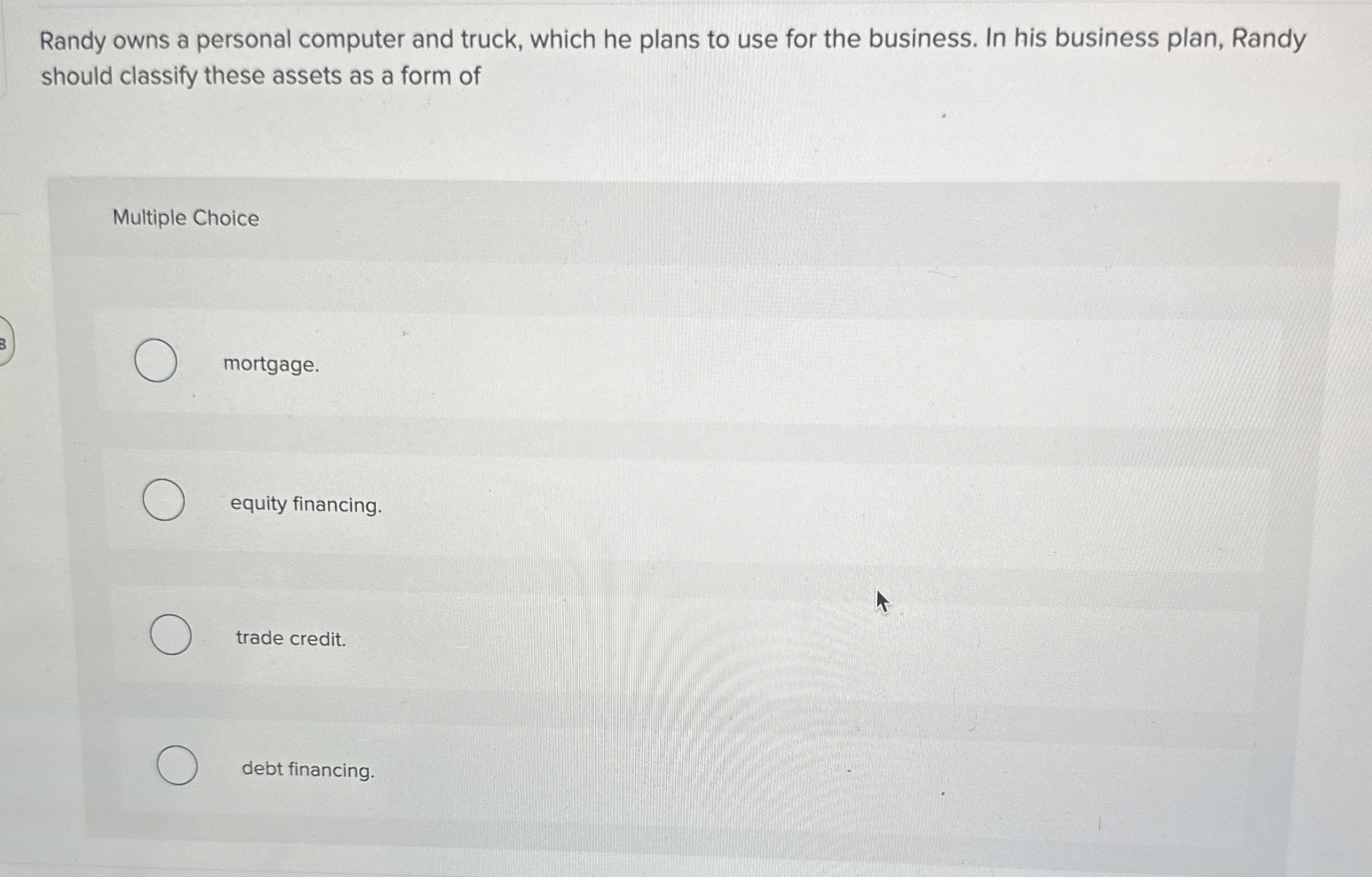 Solved Randy owns a personal computer and truck, which he | Chegg.com