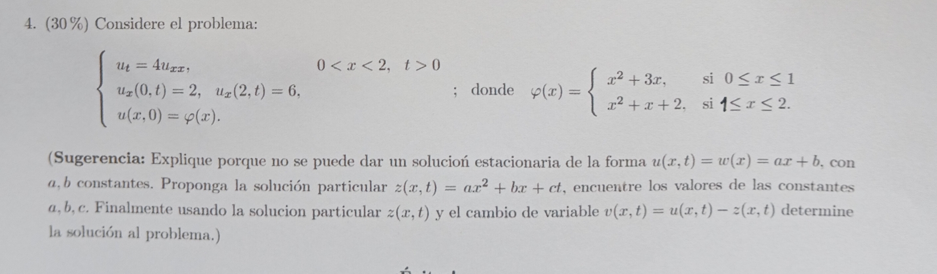 Solved (30%) ﻿Considere el | Chegg.com