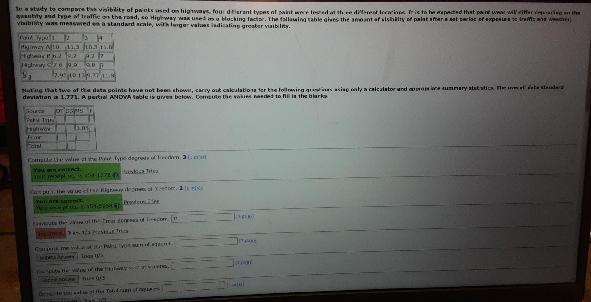 Solved visibility was measured on a standard scale, with | Chegg.com