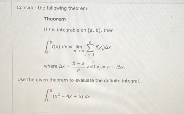 Solved Consider the following theorem. Theorem If f is | Chegg.com